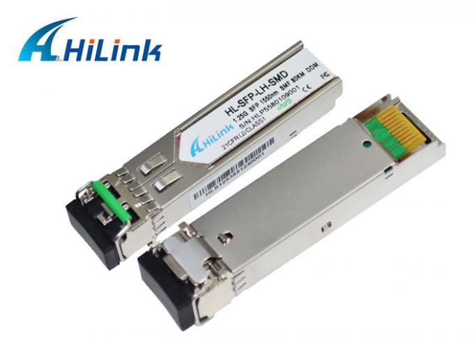 80KM Duplex LC SFP Transceiver Module , Single Mode SFP Module GLC-ZX-SM