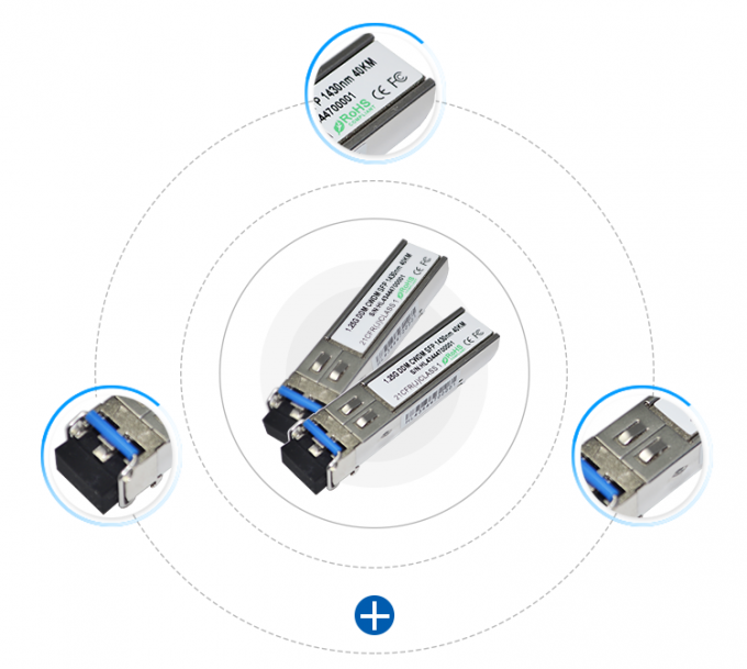WDM 1000base 1.25G SFP Module 40KM LC/SC Connector BIDI SFP Fiber ...