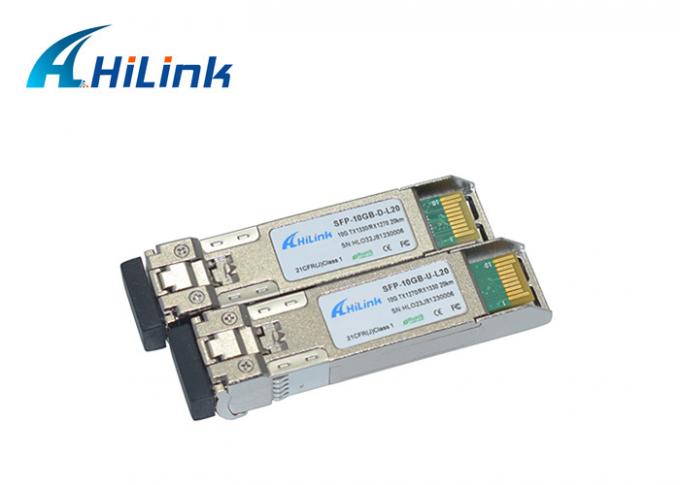10G Sfp Optical Module Single Fiber LC/SC Connector 1270/1330nm 20km DOM