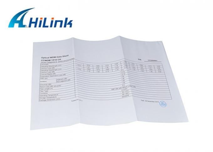 0.5m Connector LC UPC Hilink 18 Channel Optical Ccwdm Module