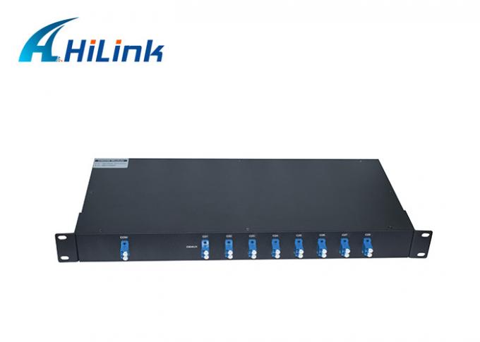Optical Fiber 100G 1x8CH MUX DEMUX DWDM 1U Rack Mount For Data Center
