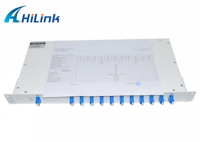 CWDM MUX DEMUX WDM Solution 1U RACK Optical Fiber 9+1 Channel