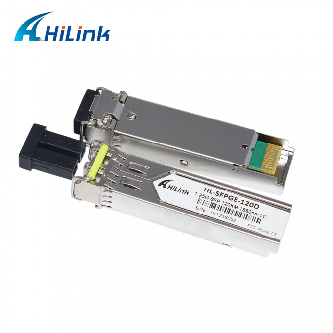 1000BASE GLC-ZX-SM 1.25G SFP Transceiver 120KM 1550nm SMF LC DOM