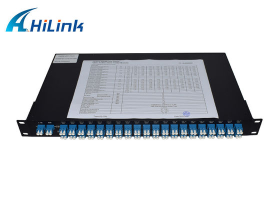 1U Rack Mount DWDM Mux Demux Module 40CH Single / Dual Fiber LC / UPC ...