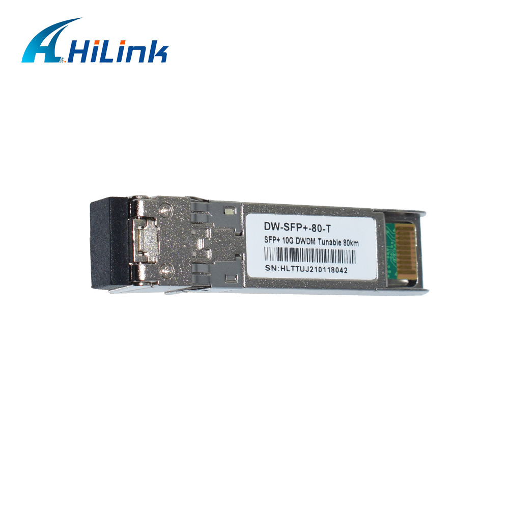 C Band Tunable 10GBASE ZR SFP+ Optical Module 10G DWDM Multi Rate 80KM SMF For OTN