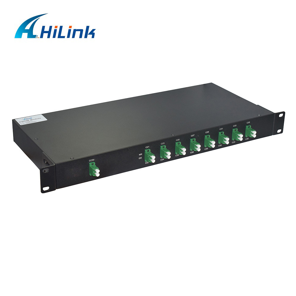 1U Rack Mount 16CH DWDM MUX DEMUX CH21-CH36 Single Fiber LC/APC