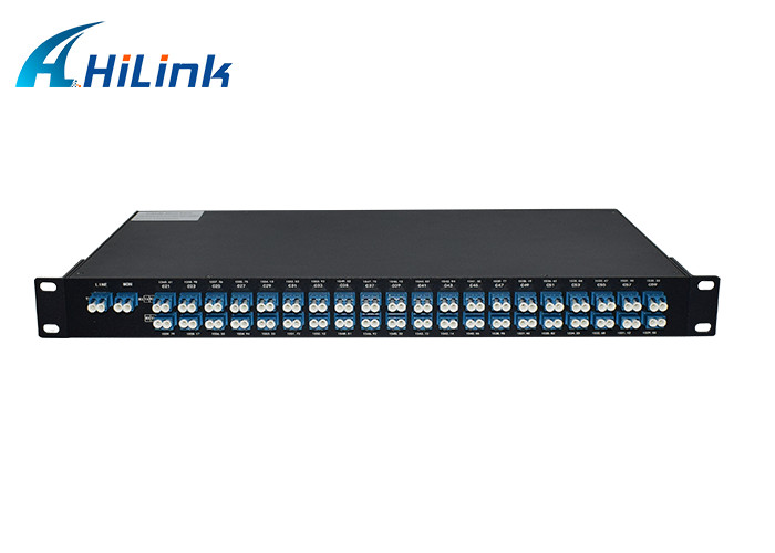 1U Rack Mount DWDM Mux Demux Module 40CH Single / Dual Fiber LC / UPC ...