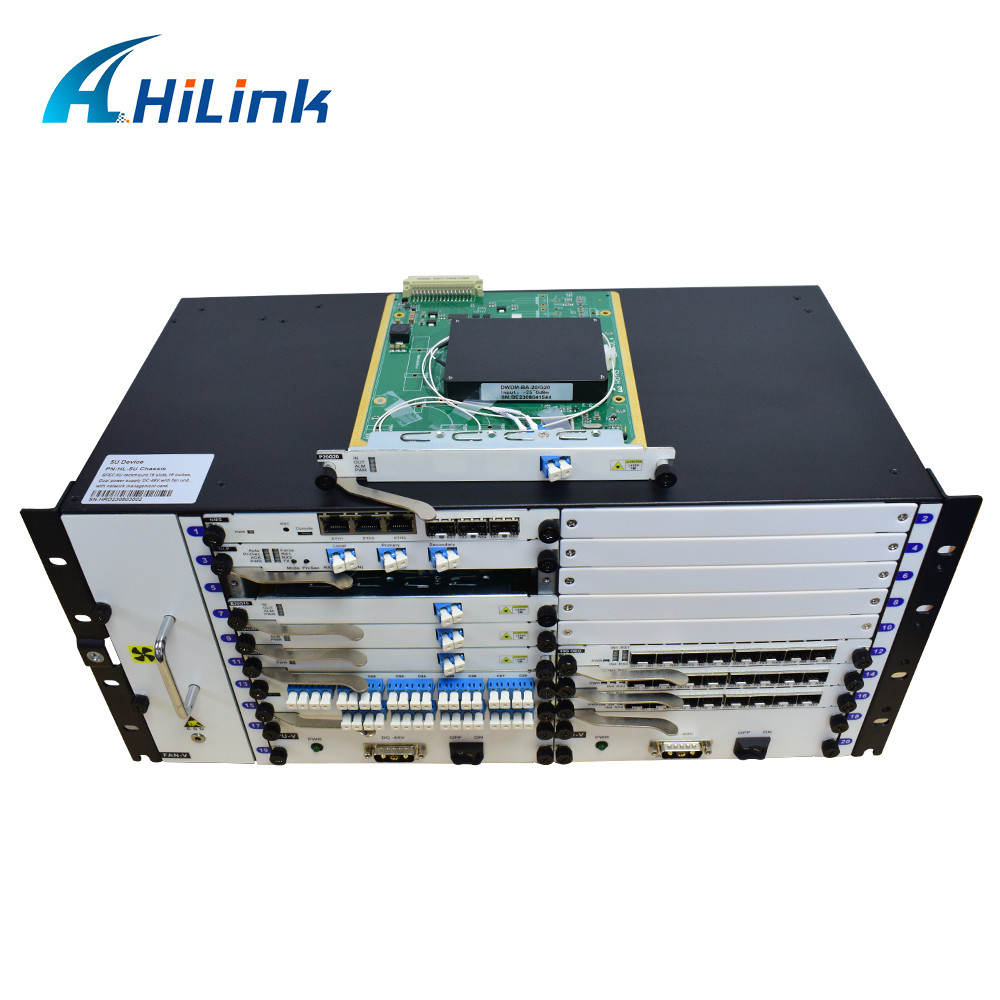 5U Chassis 19" with EDFA/OLP/10G OEO/DWDM MUX DEMUX Fiber Optic ...