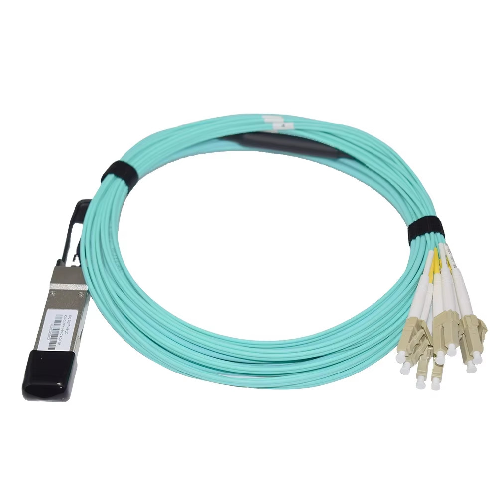 40G QSFP+ To 8xLC AOC 3M Breakout Active Optical Cable For Very Short ...