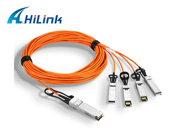 40G QSFP+ To 4x10G SFP+ Breakout Active Optical Cable QSFP-4X10G-AOC