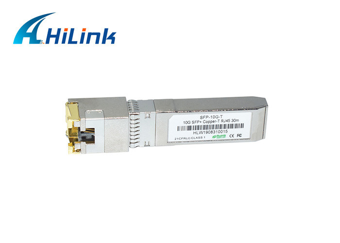 Hot Pluggable 30m RJ45 10G Copper SFP+ Transceiver Module