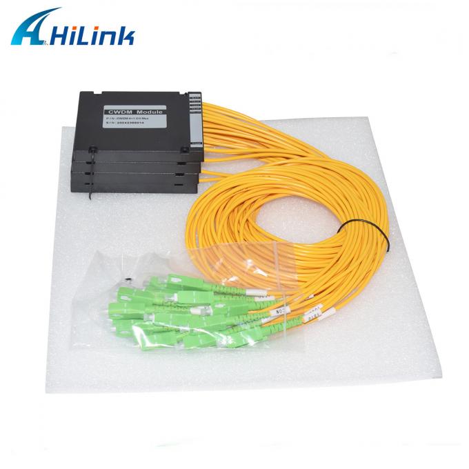 4CH Passive CWDM MUX DEMUX Module ABS Box 1270-1610nm With Express Port